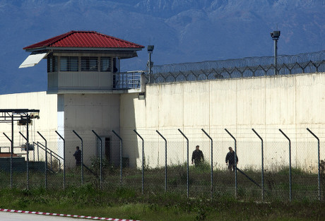 Greek Police Motorcyclist Patrols Outside Prison Editorial Stock Photo ...