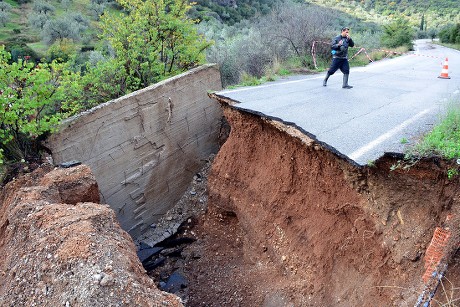 Cameraman Walks Next Destroyed Road After Editorial Stock Photo - Stock ...