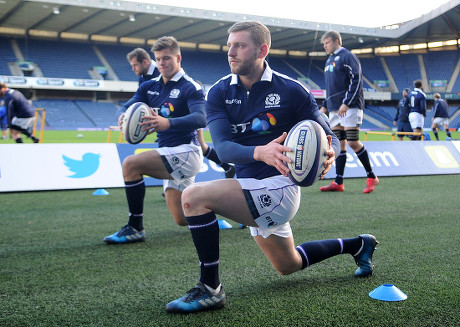 Scotland captain's run, Rugby Union, BT Murrayfield stadium, Edinburgh ...