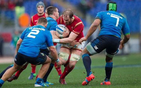 Alun Wyn Jones Charges Through Half Editorial Stock Photo - Stock Image ...