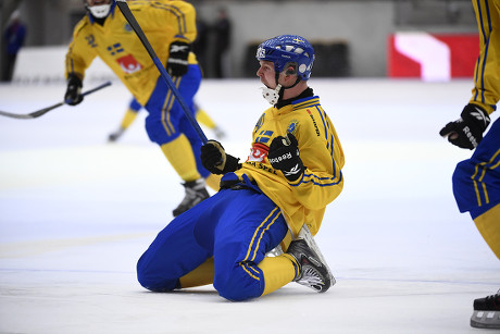 Swedish Players Celebrate Winning Bandy World Editorial Stock Photo ...