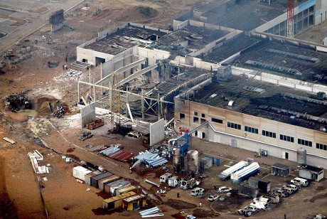 Aerial View Scene Violent Gas Explosion Editorial Stock Photo - Stock ...