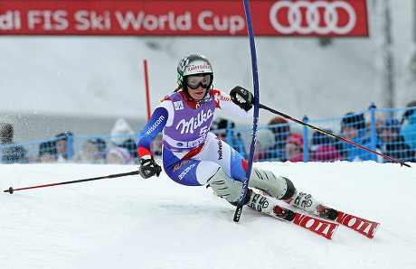 Maria Riesch Germany Celebrates After Womens Editorial Stock Photo ...