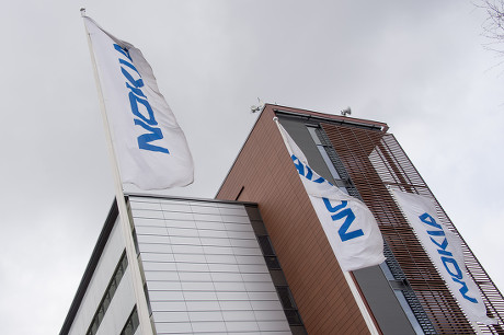 Nokia Banners Front Nokia Company Headquarters Editorial Stock Photo ...