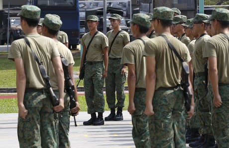 Military Recruits Stand Attention While Doing Editorial Stock Photo ...