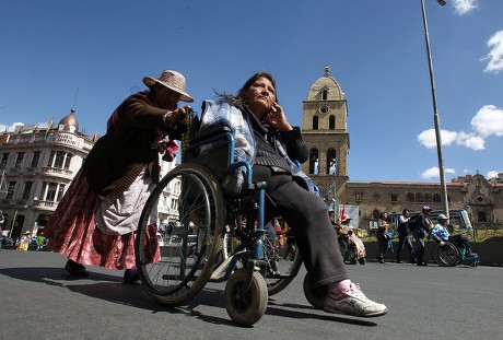Physically Challenged People Protest Asking Bolivian Editorial Stock ...
