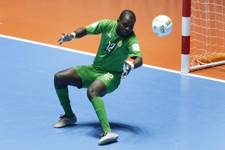 Mozambiques Goalkeeper Nelson Action Against Brazil Editorial Stock ...