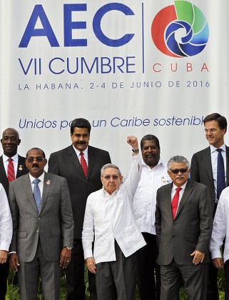 Cuban President Raul Castro C Poses Editorial Stock Photo - Stock Image ...