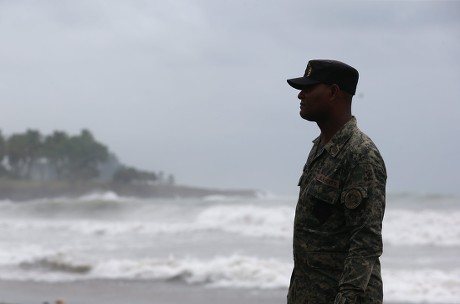 Dominican Soldier Patrols Beach Haina Where Editorial Stock Photo ...