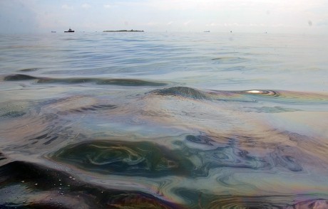 View Seawater Contaminated Oil Near Wreckage Editorial Stock Photo ...