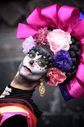 Woman Dressed Painted Mexican Popular Character Editorial Stock Photo ...