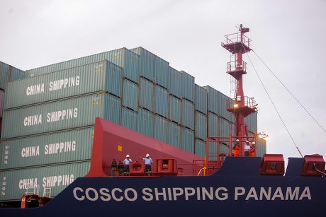 Neopanamax Cargo Ship Cosco Shipping Panama Editorial Stock Photo ...