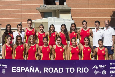 Spains Waterpolo Olympic Team Members Pose Editorial Stock Photo ...