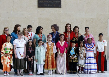 Spains Queen Sofia Cr Poses Diplomatic Editorial Stock Photo - Stock ...