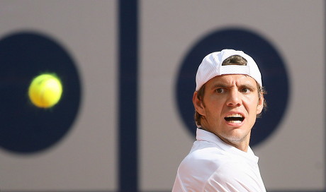 French Tennis Player Paulhenri Mathieu Returns Editorial Stock Photo ...