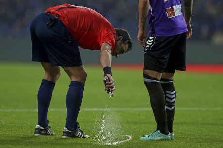 Referee Manuel Oliveira Uses Vanishing Spray Editorial Stock Photo ...