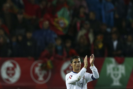 Portugal Player Cristiano Ronaldo Acknowledges Crowd Editorial Stock ...