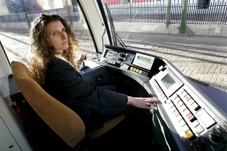 Tram Driver Sara Soares Controls 11 Editorial Stock Photo - Stock Image ...