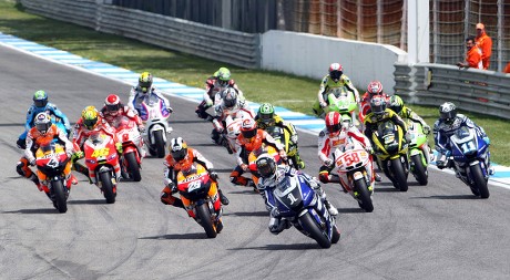 Pilots Take Turn Start Motogp Grand Editorial Stock Photo - Stock Image ...