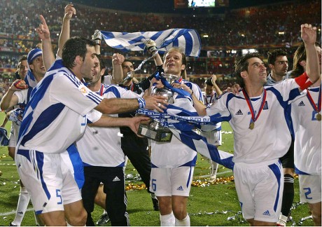 Greek Players Celebrate Trophy After Team Editorial Stock Photo - Stock ...