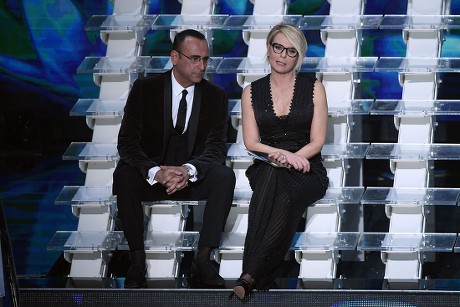 Carlo Conti Raoul Bova Maria De Editorial Stock Photo - Stock Image ...