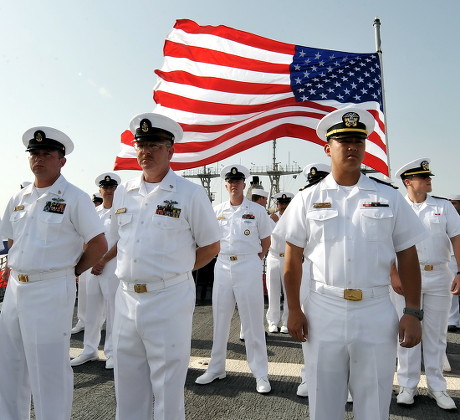 Us Navy Sailors Seen During Change Editorial Stock Photo - Stock Image ...