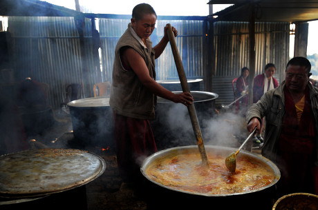 Monks Prepare Food Disciples Who Have Editorial Stock Photo - Stock ...