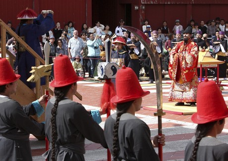 Reenactiment Sappo Ceremony Ryukyu Kingodom 14291879 Editorial Stock ...