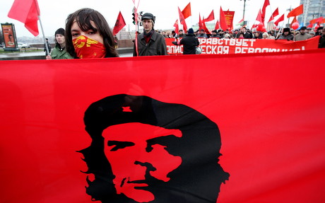 Russian Communist Supporters Shout Antigovernment Slogans Editorial ...