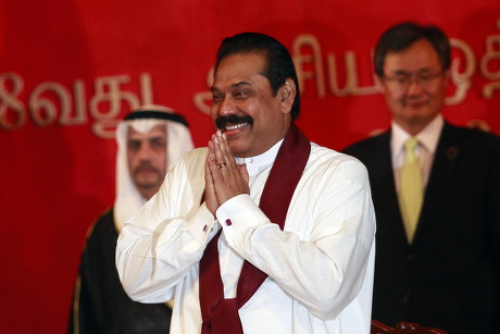 Sri Lankan President Mahinda Rajapaksa Greets Editorial Stock Photo ...