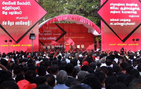 Large Crowd Sri Lankas Promarxist Janatha Editorial Stock Photo - Stock ...