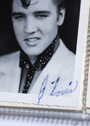 Original Signature Singer Elvis Presley On Editorial Stock Photo ...