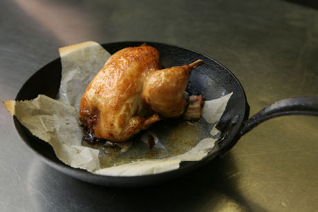 Whole Poached Roasted Poussin Black Pudding Editorial Stock Photo ...