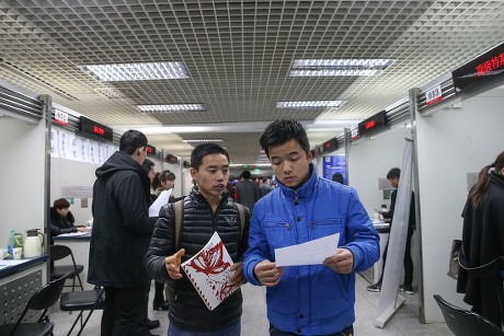 Chinese Job Seekers Recruiters Interact During Editorial Stock Photo ...