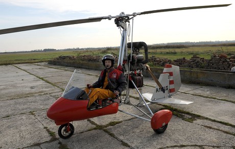 Hungarian Lajos Kosztor Seen Sitting Autogyro Editorial Stock Photo ...