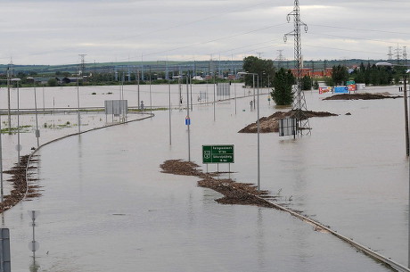 General View Flooded Road Crossing Ramp Editorial Stock Photo - Stock ...