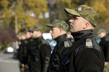 Polish Border Guard Officers Stand Attention Editorial Stock Photo ...