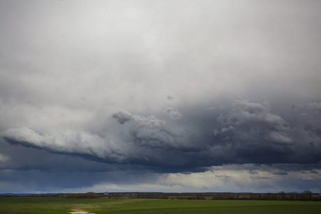 Dark Clouds Blown By Gale Winds Editorial Stock Photo - Stock Image ...