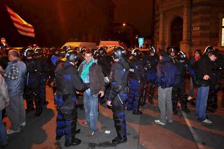 Hungarian Riot Police Officers Check Identity Editorial Stock Photo ...