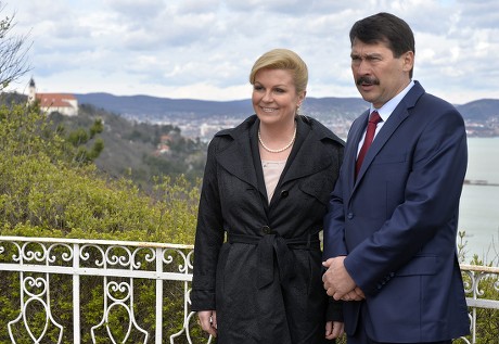 Hungarian President Janos Ader R Welcomes Editorial Stock Photo - Stock ...