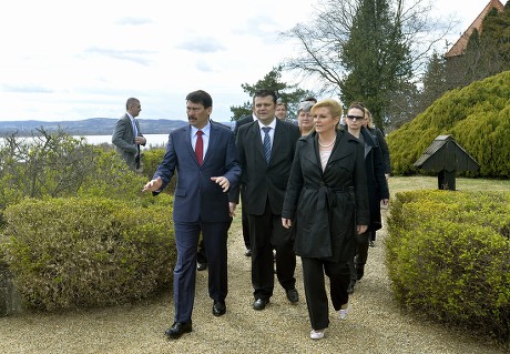 Hungarian President Janos Ader L Welcomes Editorial Stock Photo - Stock ...