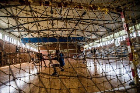 Students Play Soccer During Gym Class Editorial Stock Photo - Stock ...