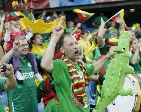 Lithuanias Fans During Their European Basketball Editorial Stock Photo ...