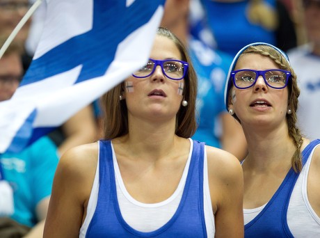 Finnish Supporters During Fivb Volleyball Mens Editorial Stock Photo ...