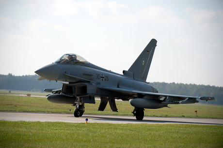 German Eurofighter Aircraft During Final Preparations Editorial Stock ...