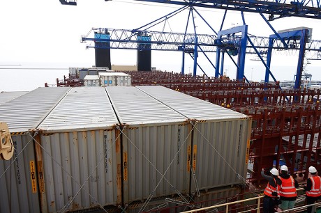 Worlds Biggest Container Ship Maersk Mckinney Editorial Stock Photo ...