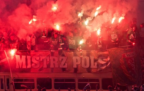 Slask Wroclaw Players On Board Bus Editorial Stock Photo - Stock Image ...