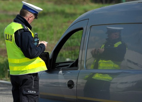 Municipal Police Officer Controls Speed On Editorial Stock Photo ...