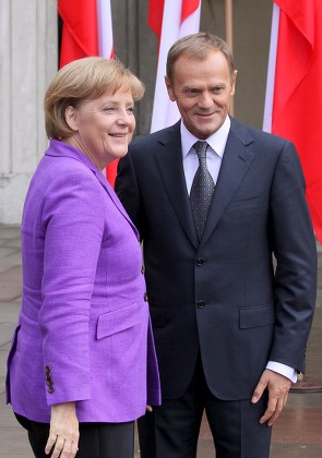 Polish Pm Donald Tusk R Welcomes Editorial Stock Photo - Stock Image ...
