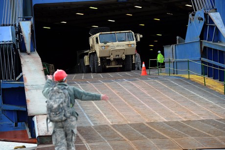 Us Army Cargo Truck Disembarks Independence Editorial Stock Photo ...